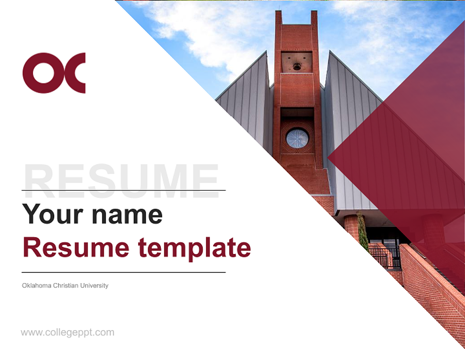 Oklahoma Christian University Resume PPT Template_CollegePPT