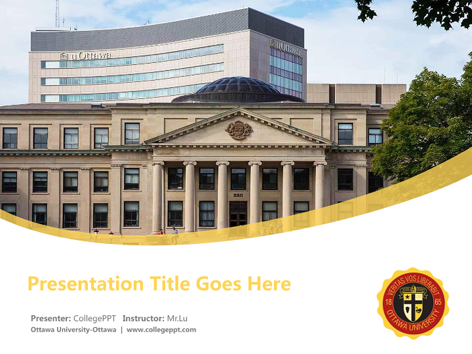 Ottawa University-Ottawa Course/Courseware Creation PPT Template_CollegePPT