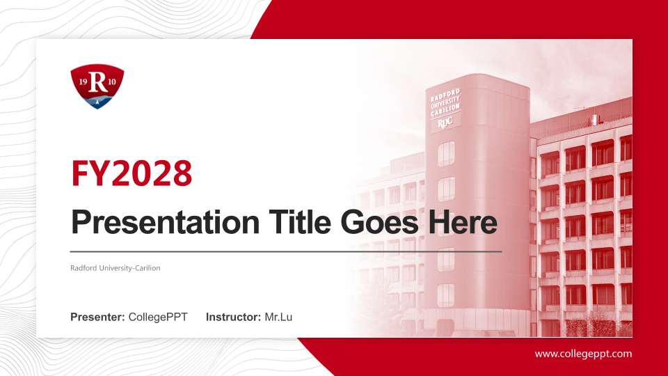 Radford University-Carilion Academic Presentation/Research Findings ...