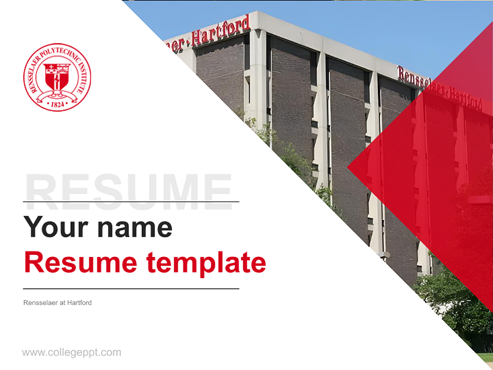 Rensselaer at Hartford Resume PPT Template_CollegePPT