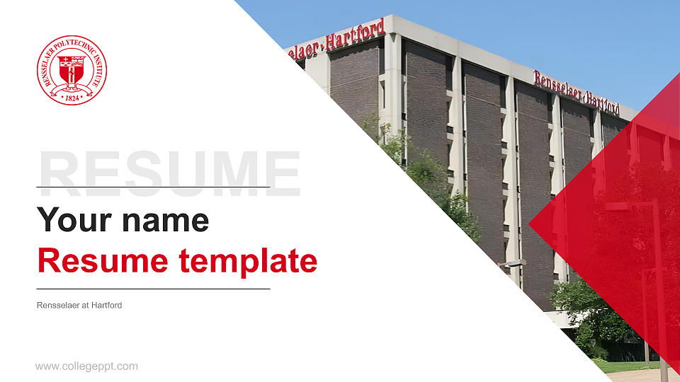 Rensselaer at Hartford Resume PPT Template_CollegePPT