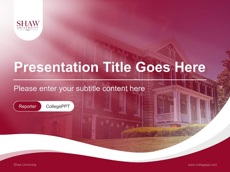 Shaw University Lecture Sharing and Networking Event PPT Template_CollegePPT