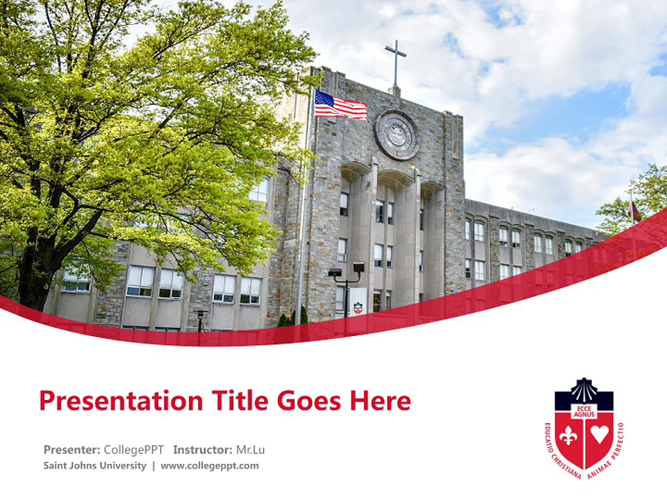Saint Johns University Course/Courseware Creation PPT Template_CollegePPT