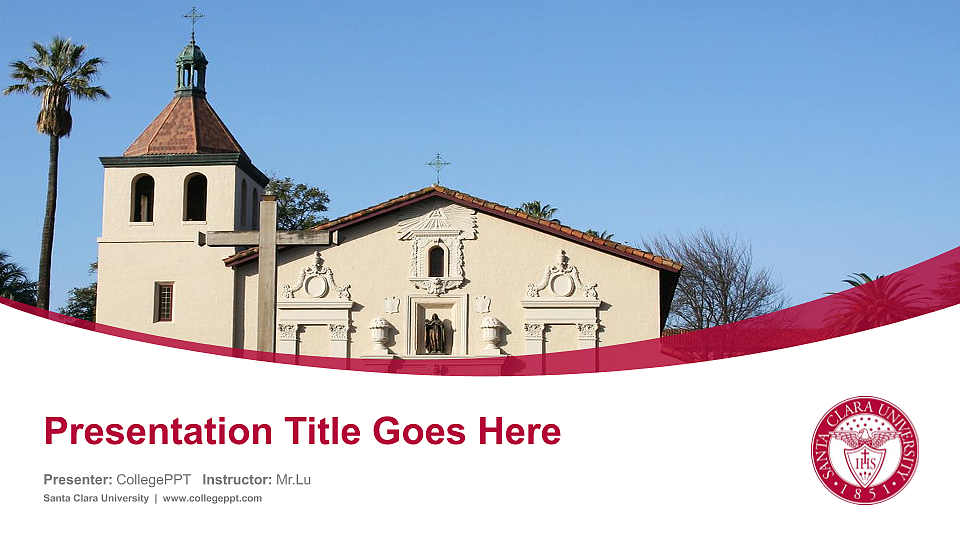 Santa Clara University Course/Courseware Creation PPT Template_CollegePPT