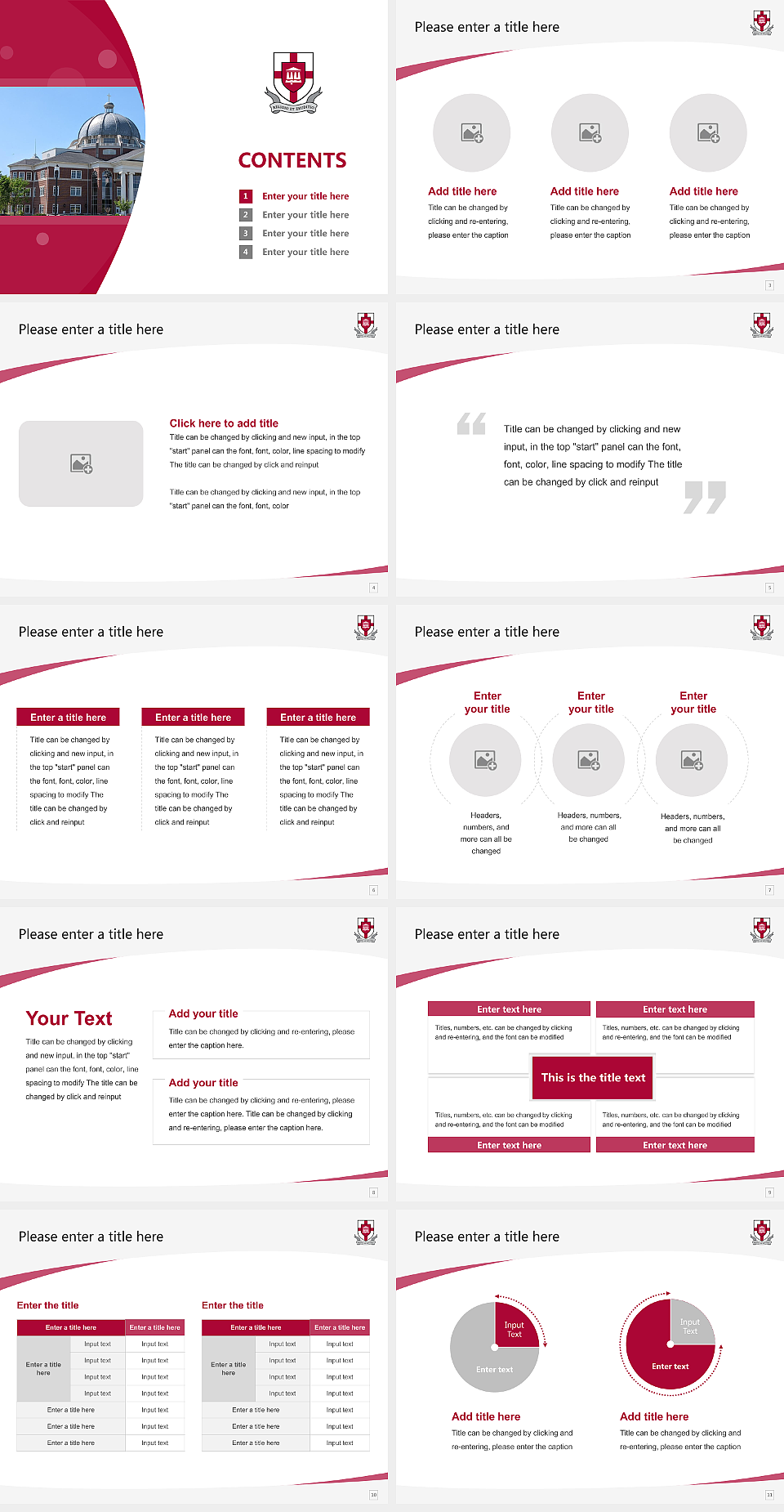 Union University Course/Courseware Creation PPT Template_CollegePPT