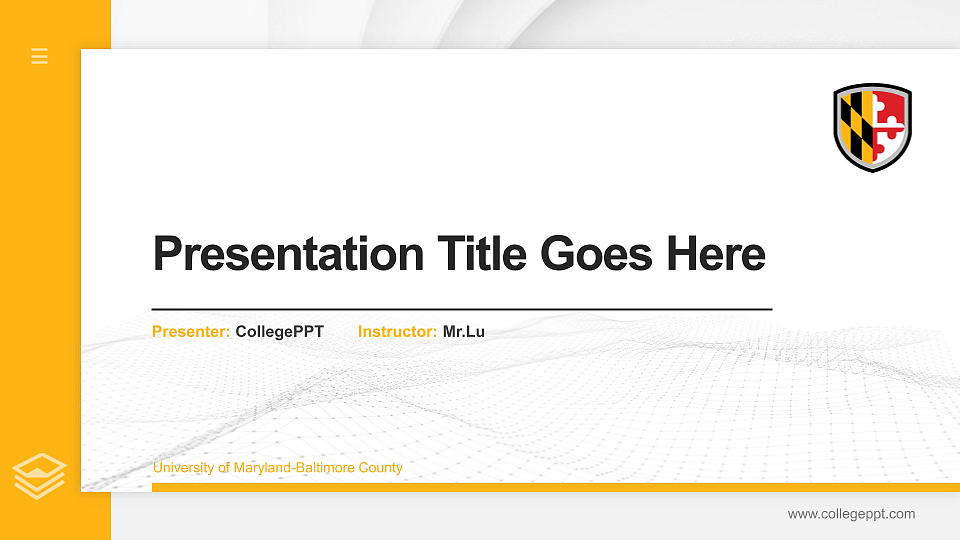 University of Maryland-Baltimore County Thesis Proposal/Graduation ...