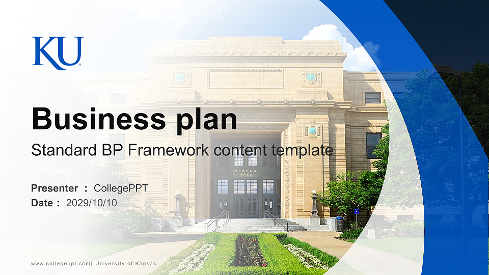 University of Kansas Competition/Entrepreneurship Contest PPT Template ...