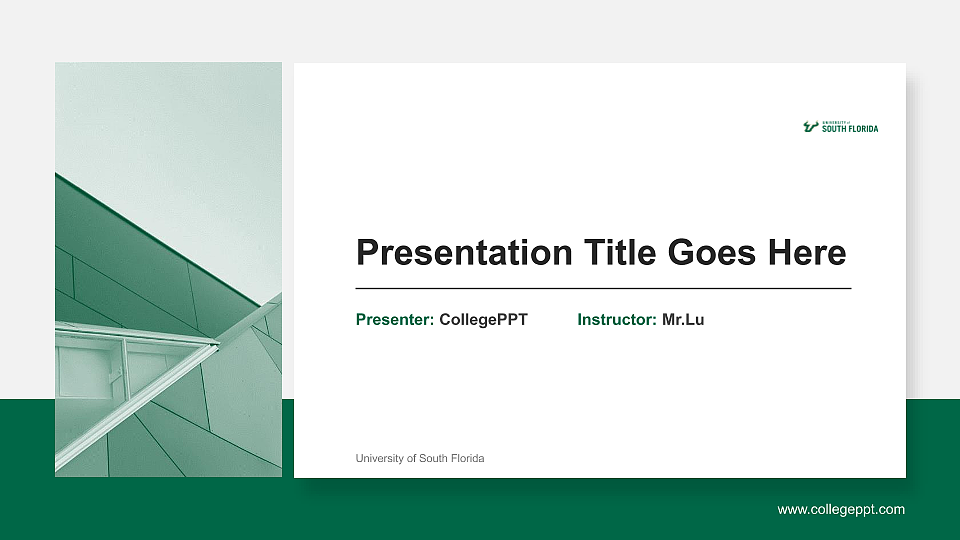 University of South Florida General Purpose PPT Template_CollegePPT