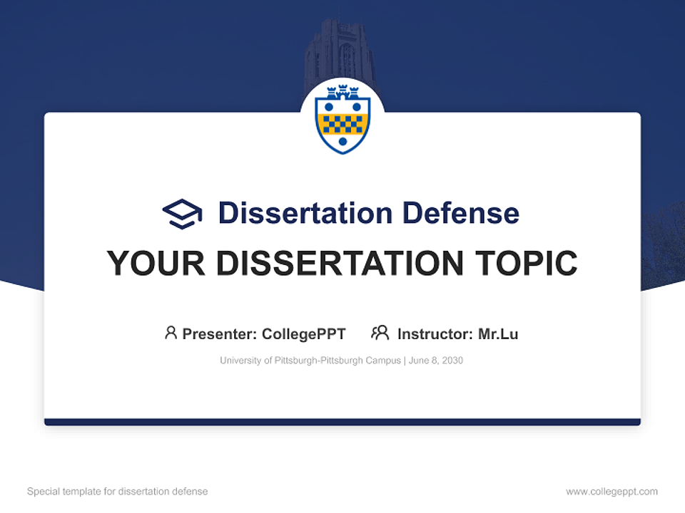 University of Pittsburgh-Pittsburgh Campus Graduation Thesis Defense ...